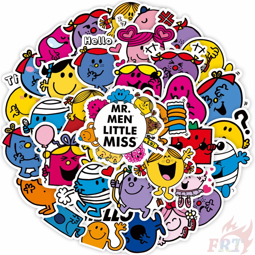 80Pcs/Set Mr. Men and Little Miss . Funny Emoji Stickers DIY Fashion ...