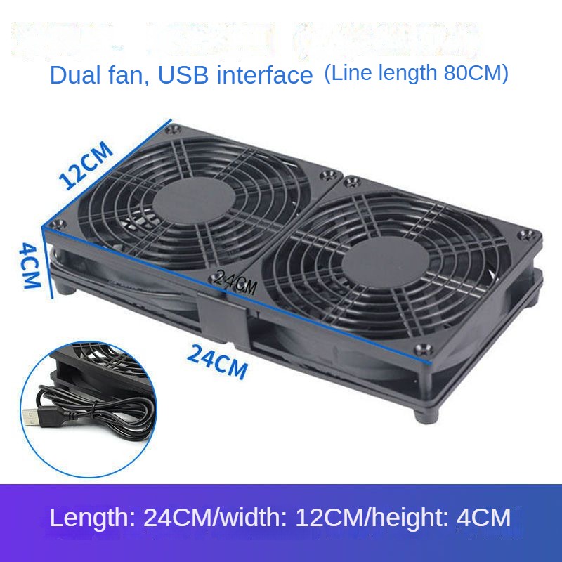 Usb Radiator Usb Router Cooling Fan Rack Ultra-Quiet Bracket Fan Water ...