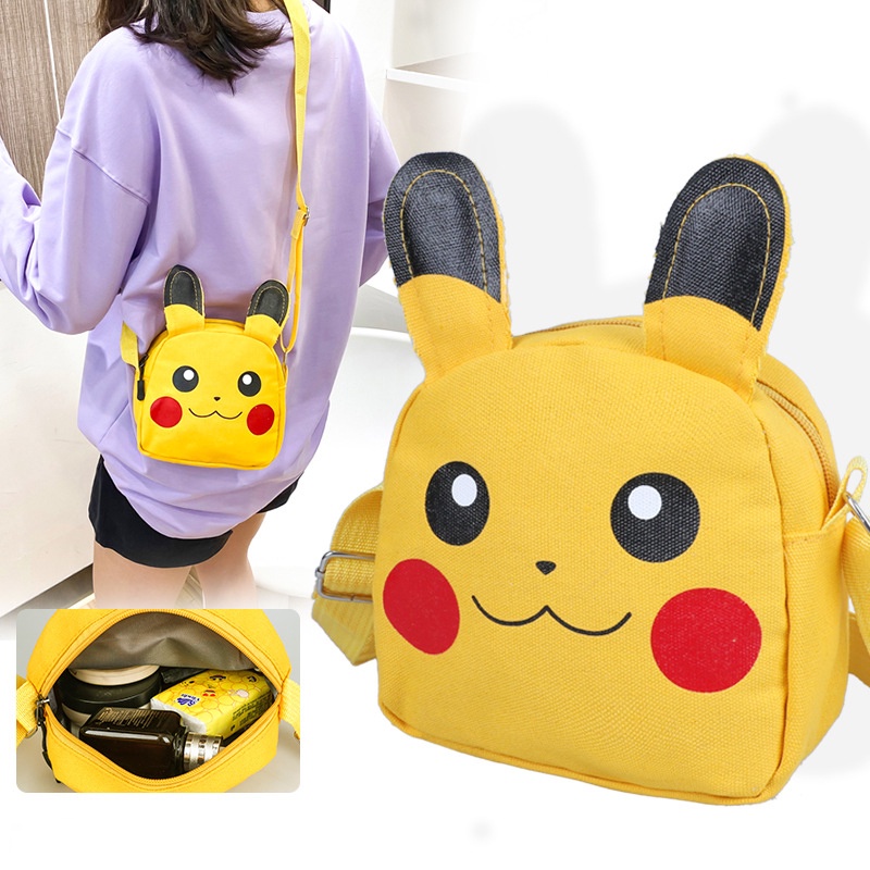 Pikachu Messenger Bags Pokemon Figure Modeling Messenger Bags Student ...