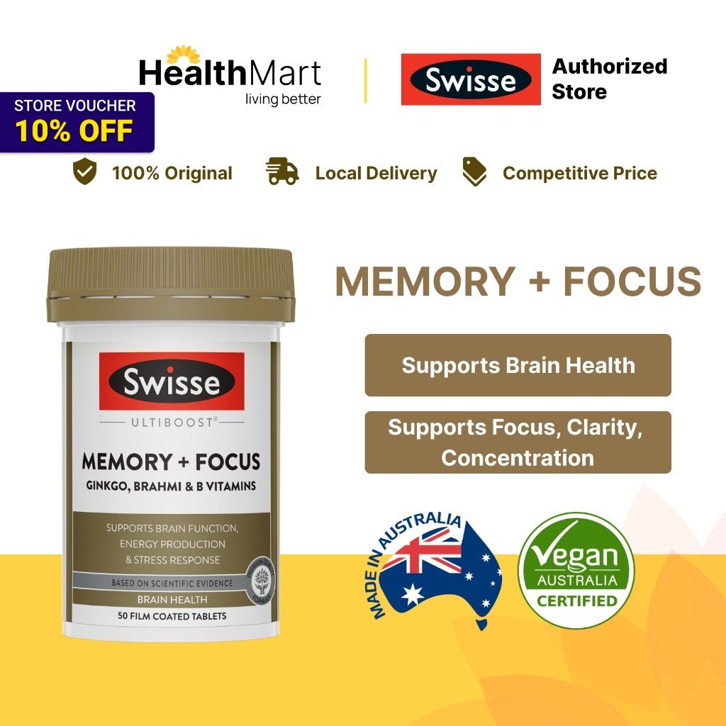 [SG] Swisse Ultiboost Memory + Focus, 50 Tablets (Brain Health) | Shopee Singapore