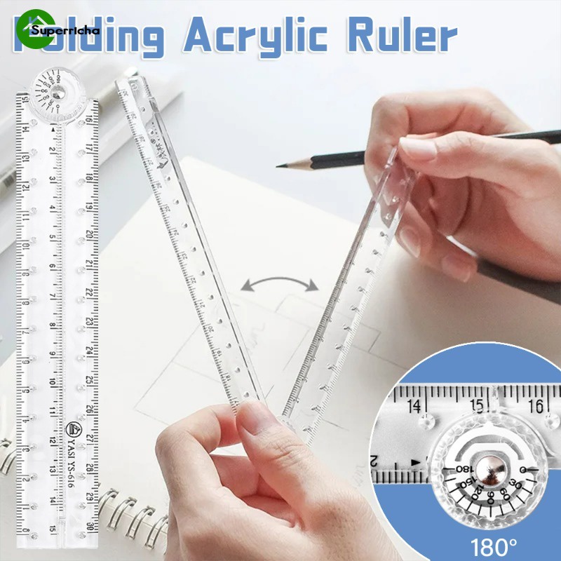 Student Mathematics Geometric Learning Ruler - Transparent Acrylic ...
