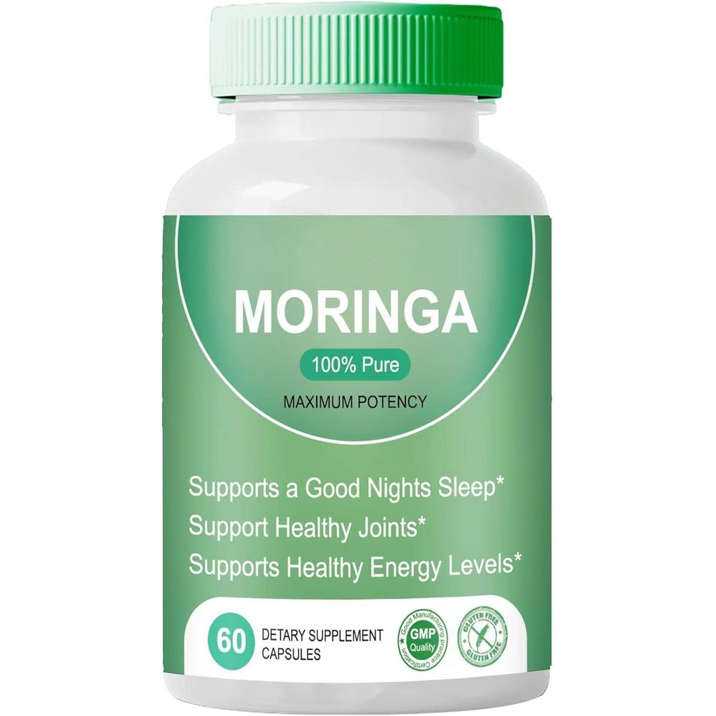 Moringa Powder Capsules - 800mg of Pure Nutrient-Rich Moringa Powder ...