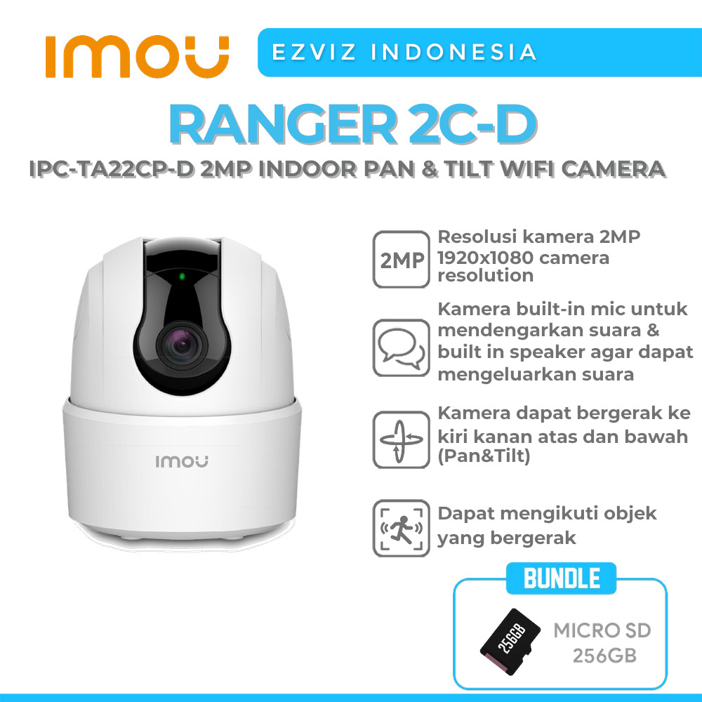 Imou RANGER 2C-D IPC-TA22CP-D 2MP INDOOR PAN & TILT WIFI CAMERA FREE ...