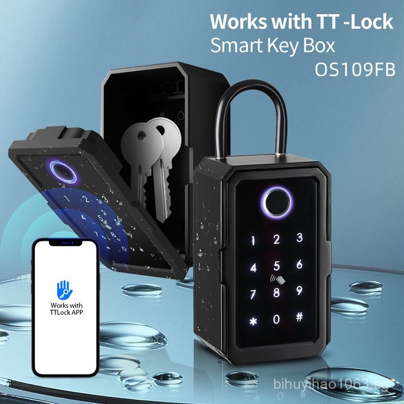 Tongtong Lock Fingerprint Key Box Wall-mounted Password Storage Box ...
