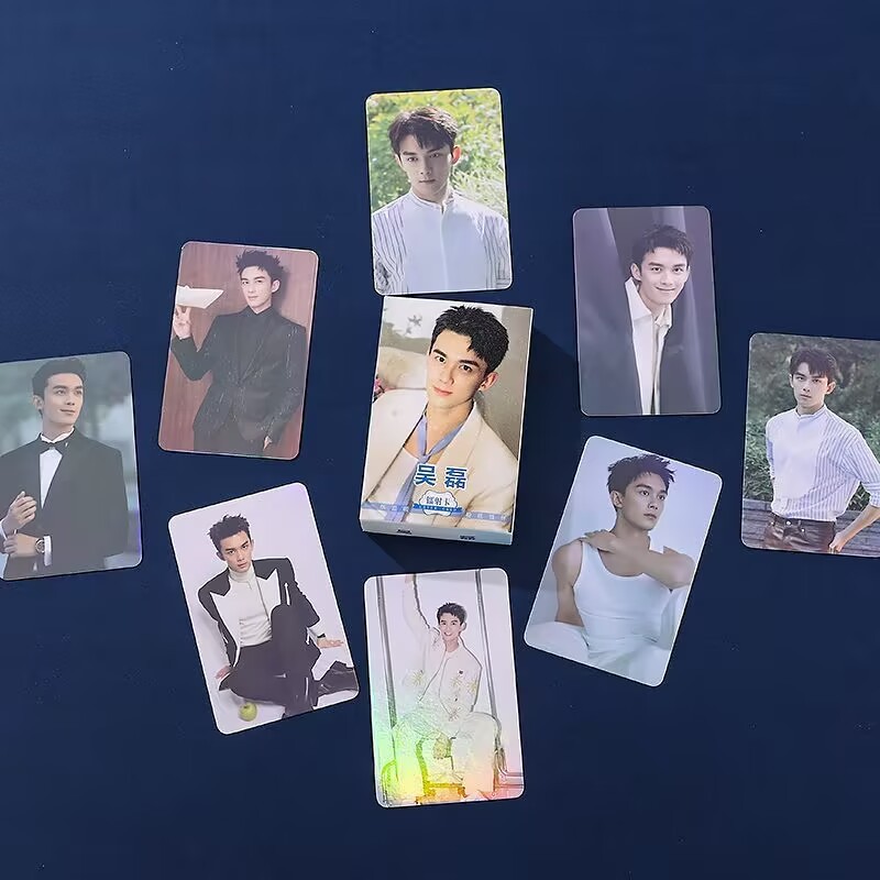 50-55pcs Chinese Drama Actor Singer Kun Cai Xukun LAY Zhang Yixing Hologram Lomo cards Leo Luo ...