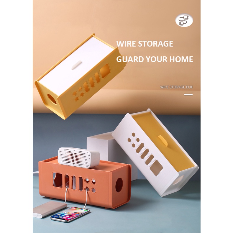 Cable Storage Box Power Board Wire Management Socket Strip Wire Case ...