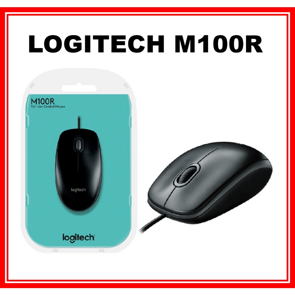 Sg Stock Logitech M100R USB Wired Mouse 1000DPI Optical Portable Mouse ...