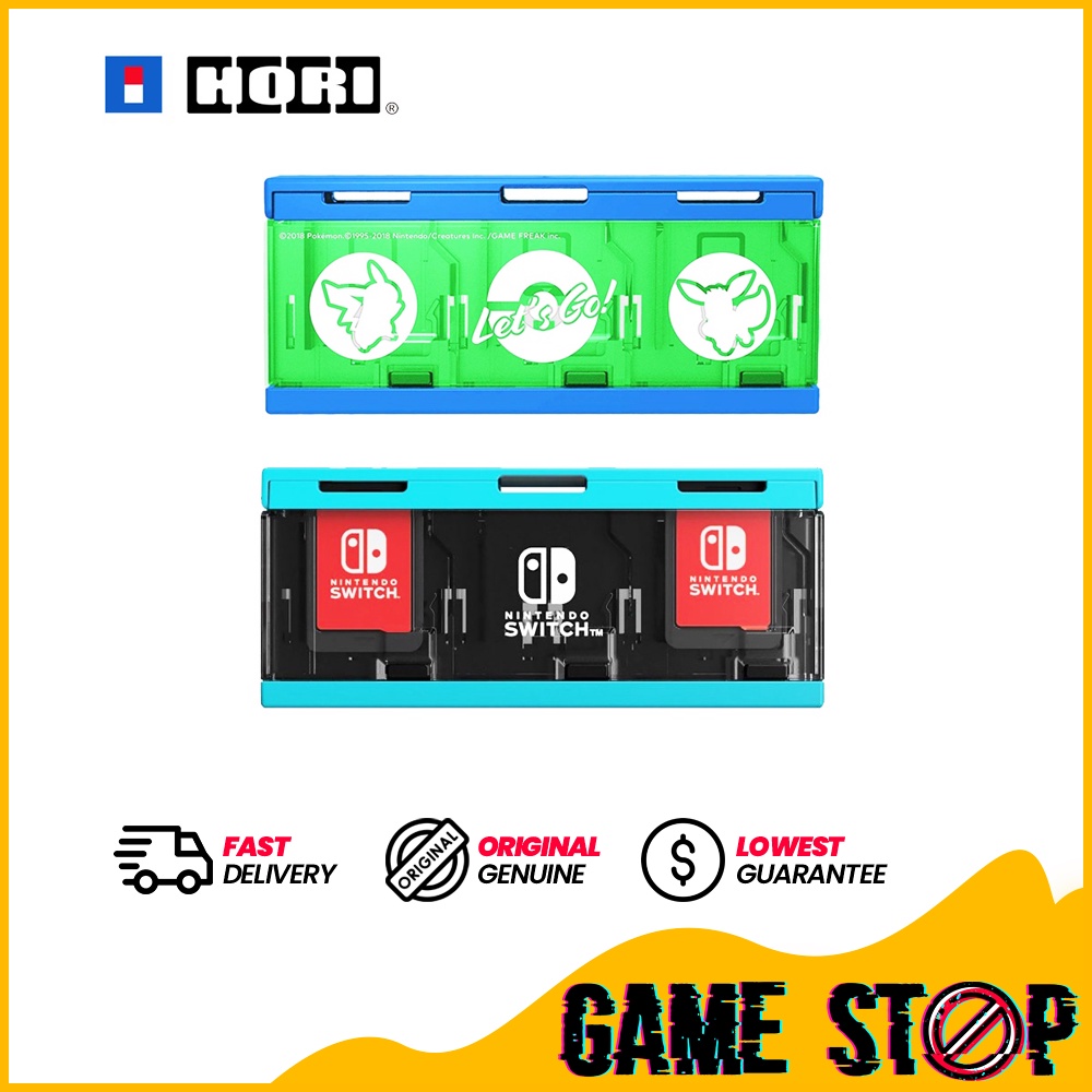 Hori NSW Switch Push Game Card Case - 6 Slot (Neon Blue, Pokemon ...