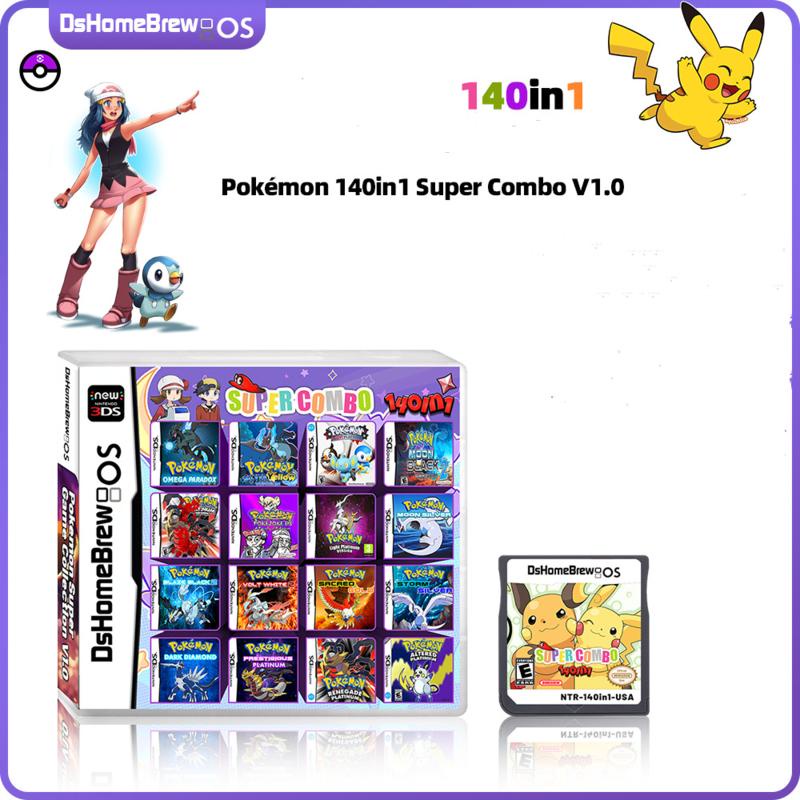 NDS Pokemon 140in1 Game Collection Pocket Monster Box US Version NDS ...
