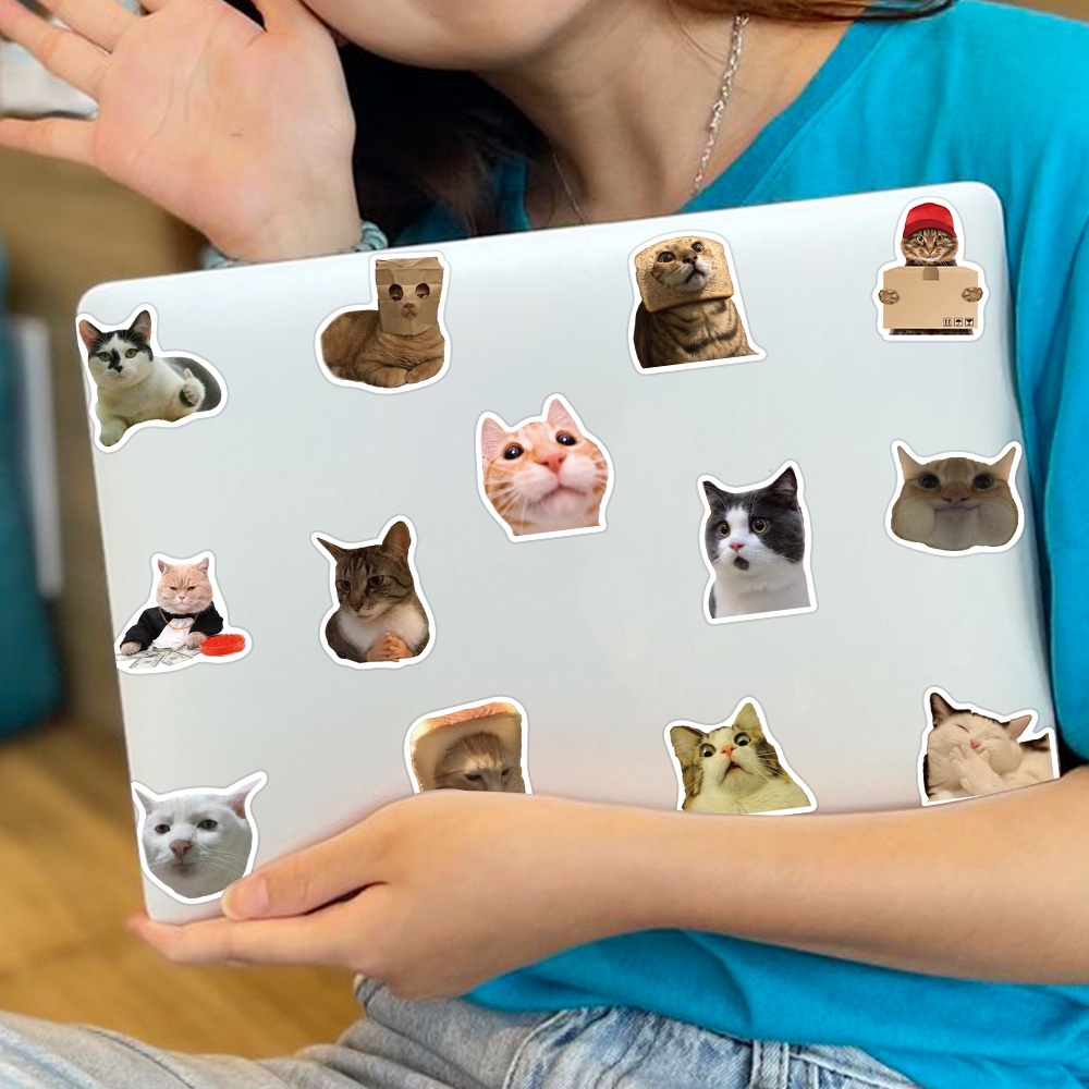 50PCS Cute Cats Dogs Stickers Funny Meme Pets Animal Decals Laptop ...