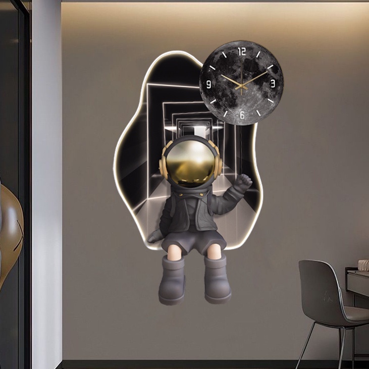 Living Room Wall Clock Dining Room Bedroom Home Creative Astronaut Room ...