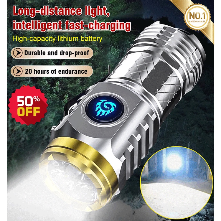 ⚡SG Stock⚡【Mini Powerful LED Super Brigh flashlight】德国拇指迷你超强手电German ...