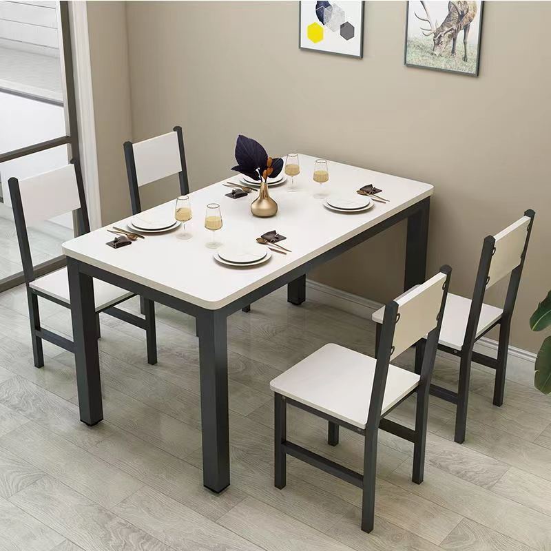 Dining Tables Chairs Set Household Eating Small Apartment Rectangular ...
