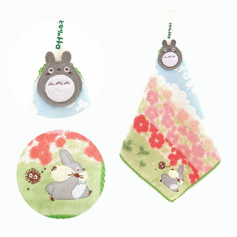 23cm Cotton Cartoon Embroidered Square Scarf Bus Black Cat Totoro ...