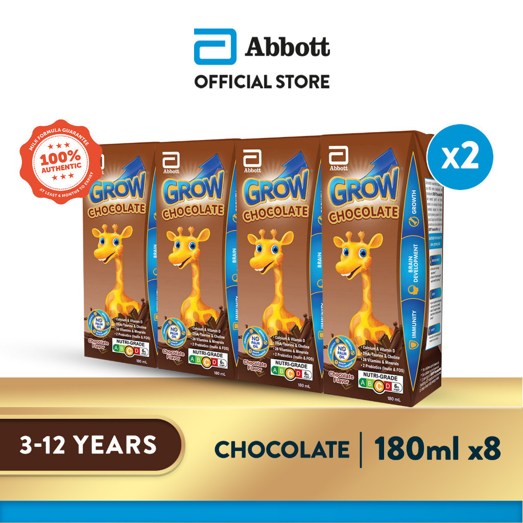 [Bundle of 2] GROW Growing Up Milk for Kids - Ready-To-Drink Chocolate ...