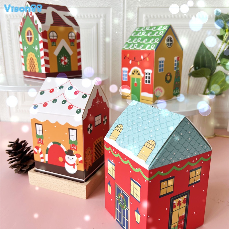 Cute Christmas Gift Boxes DIY Candy Cookies Paper Boxes Santa Claus ...