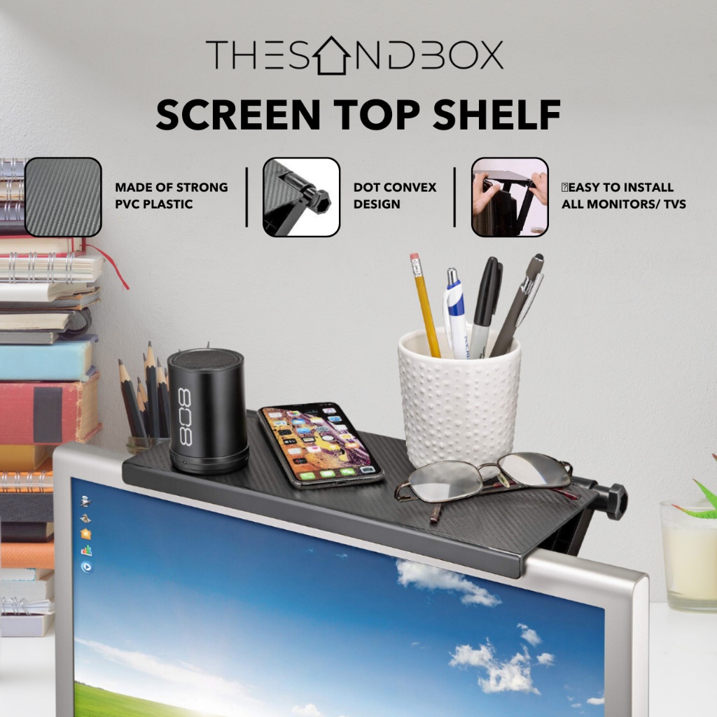Screen Caddy TV Box Top Shelf -Organizer, Space-saving, Stylish ...