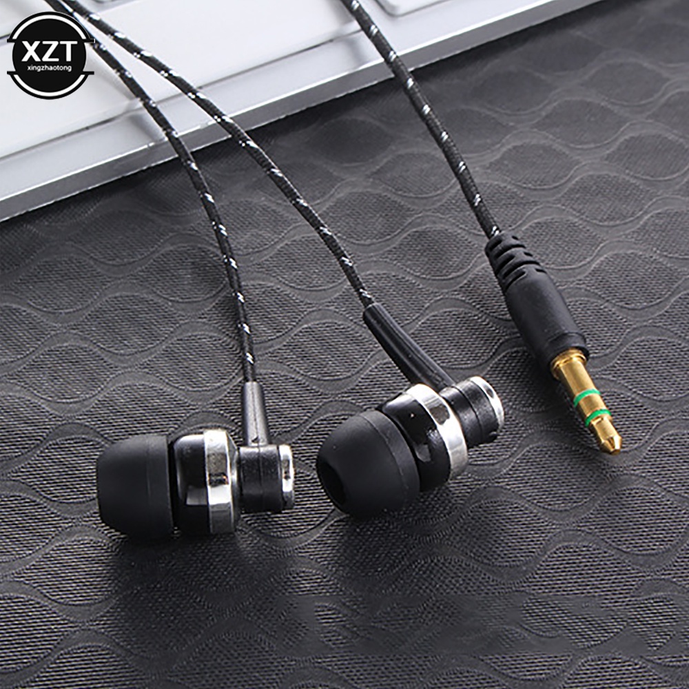 Fashion MP3/mp4 wiring cloth rope subwoofer headphones In-ear braided ...