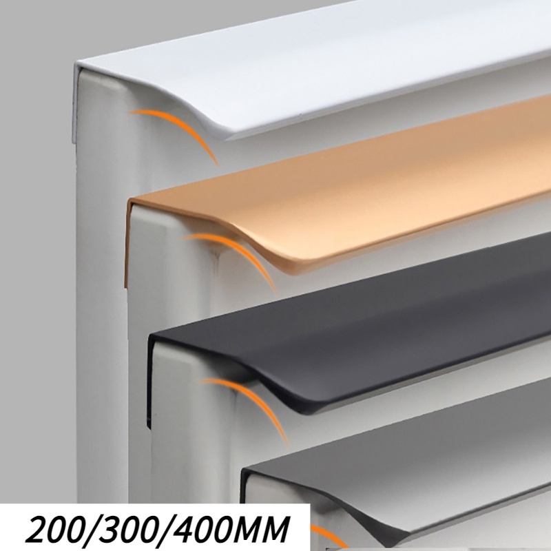 [200/300/400mm]Hidden Space Aluminum Long Drawer Handle Invisible Alloy ...