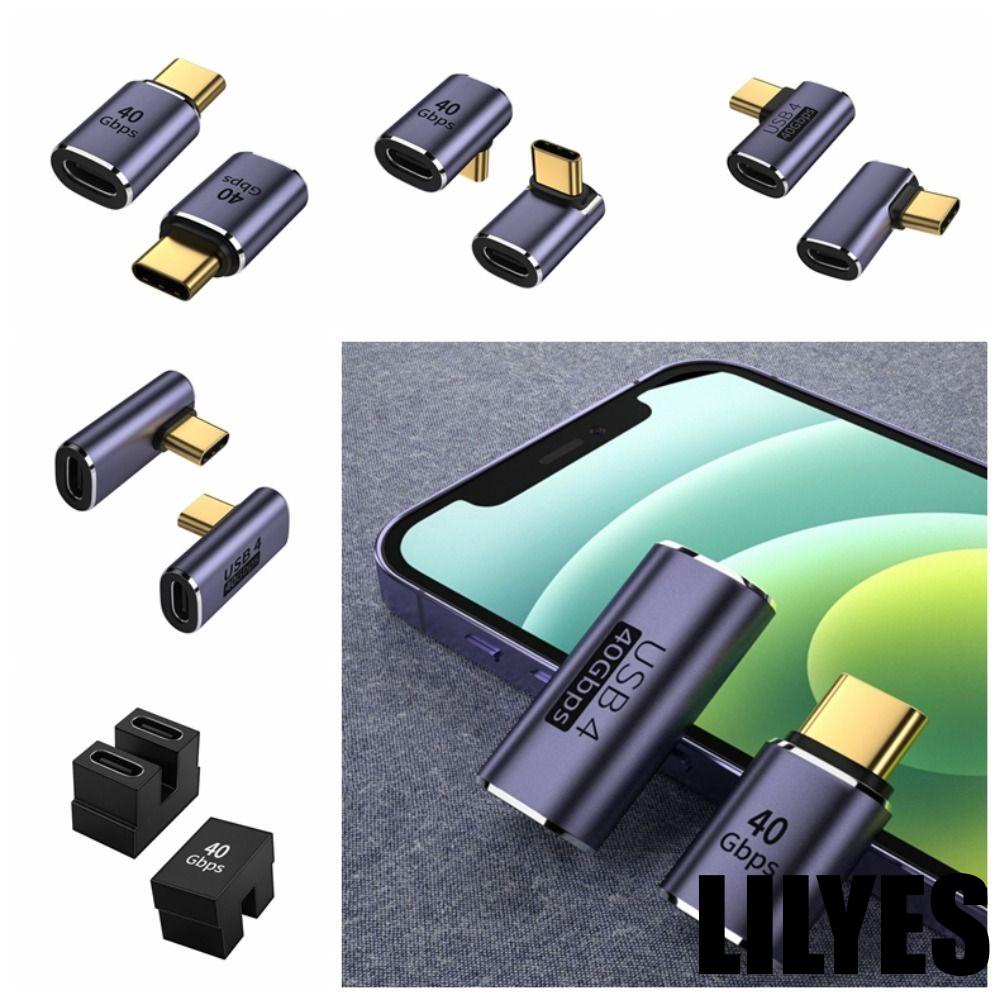 LILYES TYPE-C Adapter, Straight Head TYPE-C Male To Female Type C Plug ...