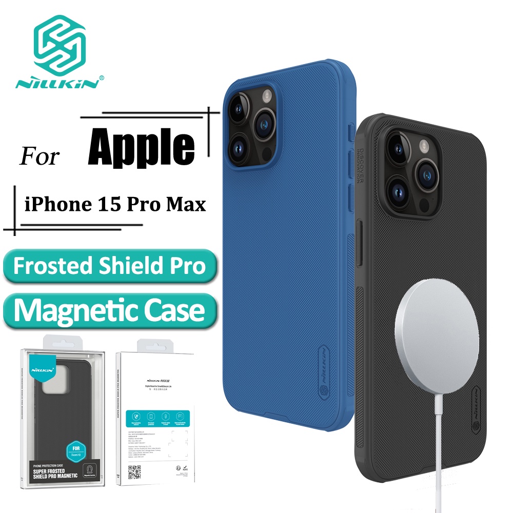 Nillkin Magnetic Super Frosted Shield Pro Case For iPhone 15 Pro Max Phone Case Ultra Thin Matte ...