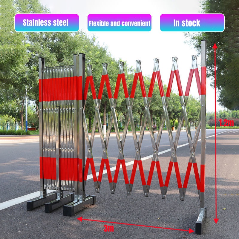 3M Mobile Telescopic Fence Construction Site Safety Isolation Stainless ...