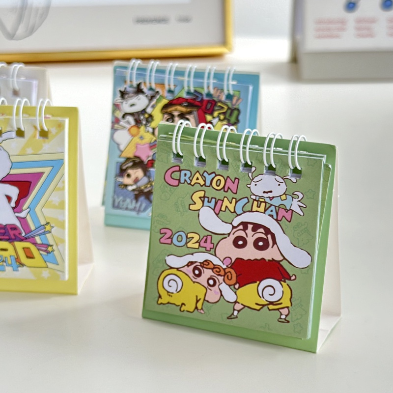 2024 Calendar Crayon Shin-chan Mini Calendar Desktop Decoration ...