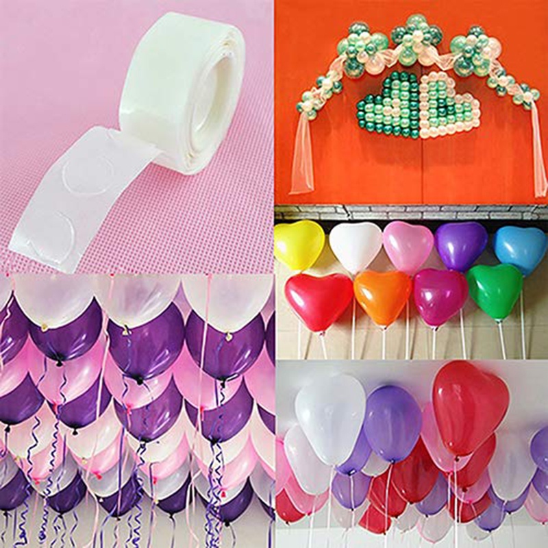 200-1000pcs Glue Point Clear Balloon Glue Removable Adhesive Dots ...