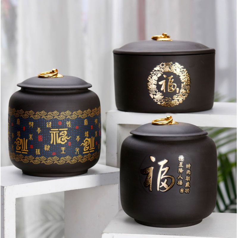 [In Stock quick-release] purple sand tea pot household tea storage tank ...