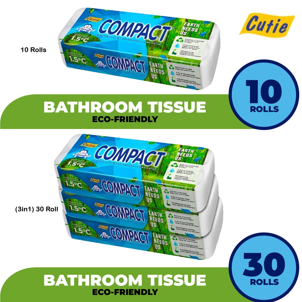 SKM Cutie Compact Rolls Bathroom Toilet Tissue 10 Rolls & 30 Rolls(3in1) L218 | Shopee Singapore