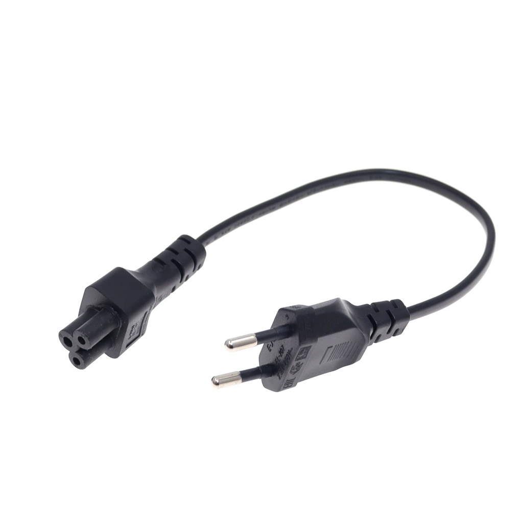European Power Adapter Cord Cable 30cm EU Plug 2 Pin Male To IEC 320 C5 ...