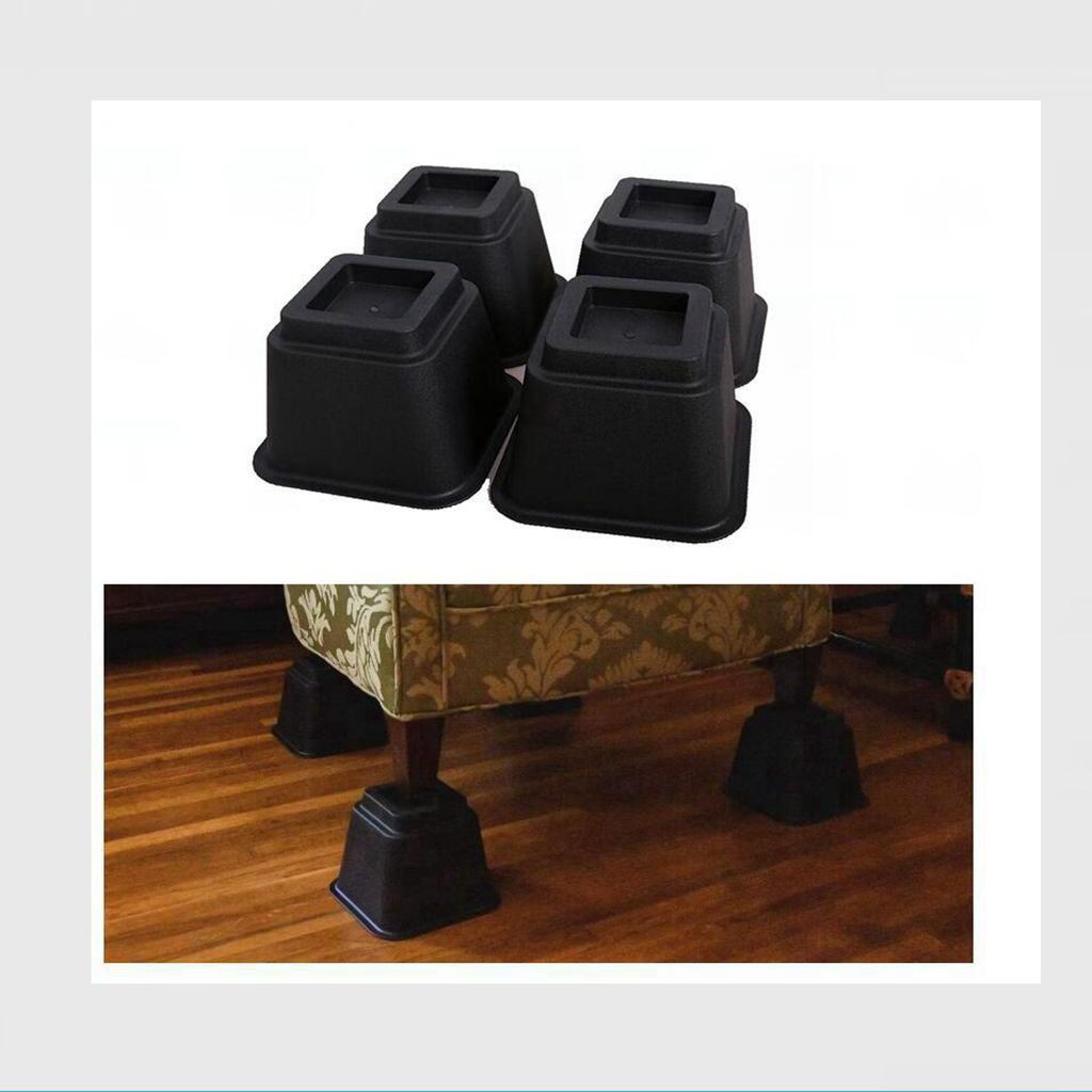 Heavy Duty Furniture Riser Bed Lifter 4-Pack Table Sofa Bed Frame Riser ...