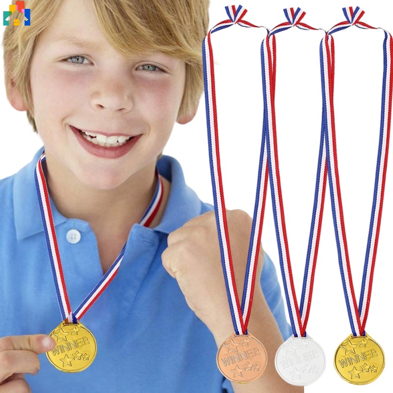 10/20/30/40/50Pcs Children's Simple Plastic Medal Hanging Tag Toy ...
