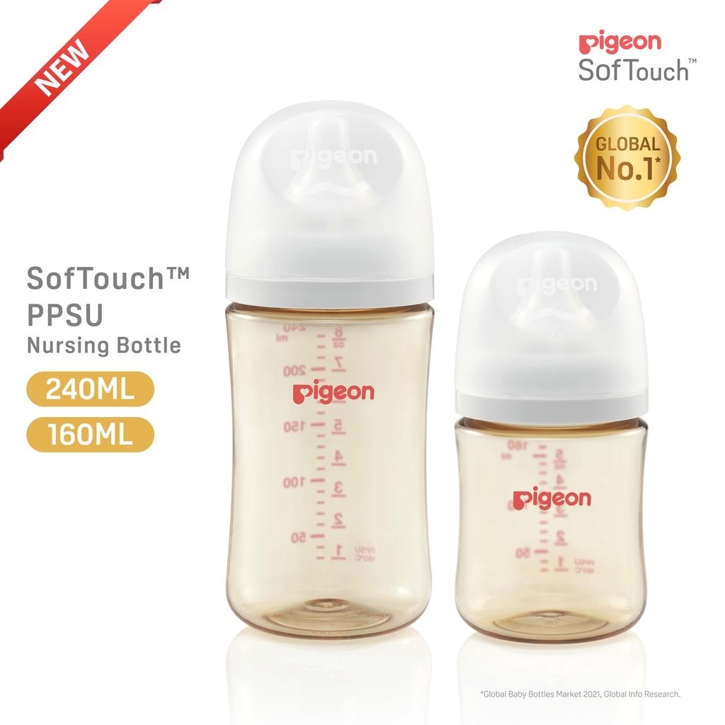 Pigeon Softouch 3 Nursing Bottle PPSU Logo | Shopee Singapore