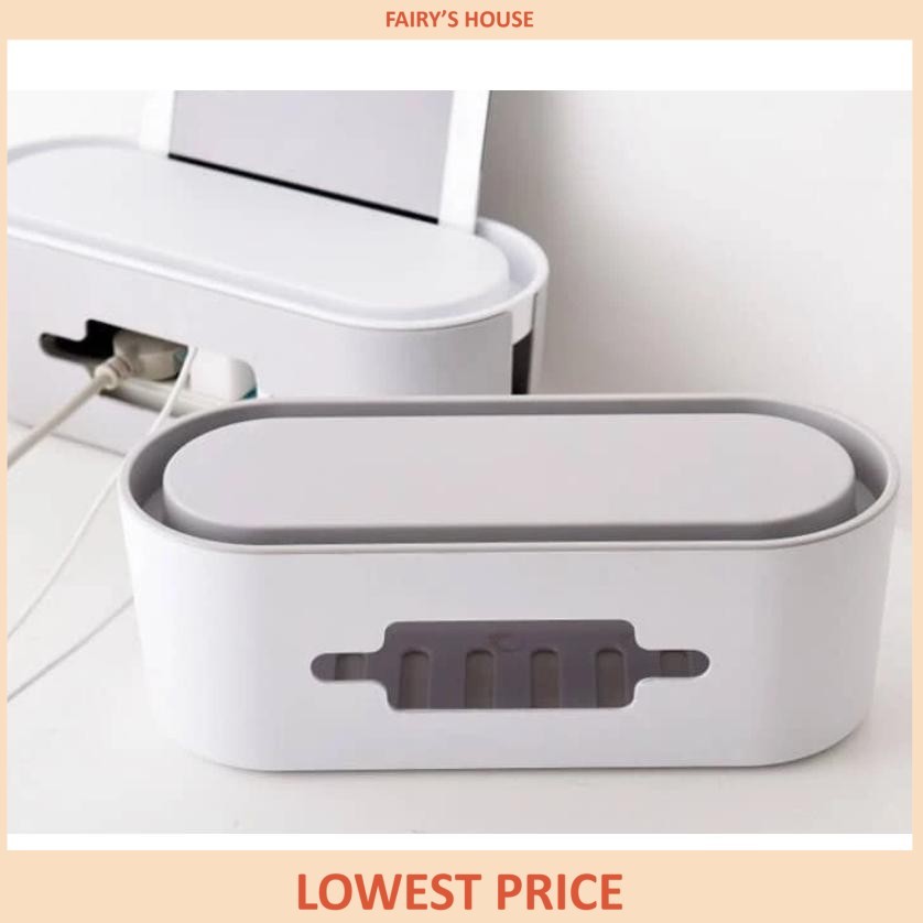 Cable Box Wire Cable Cord Storage Extension Plug Socket Management Box ...