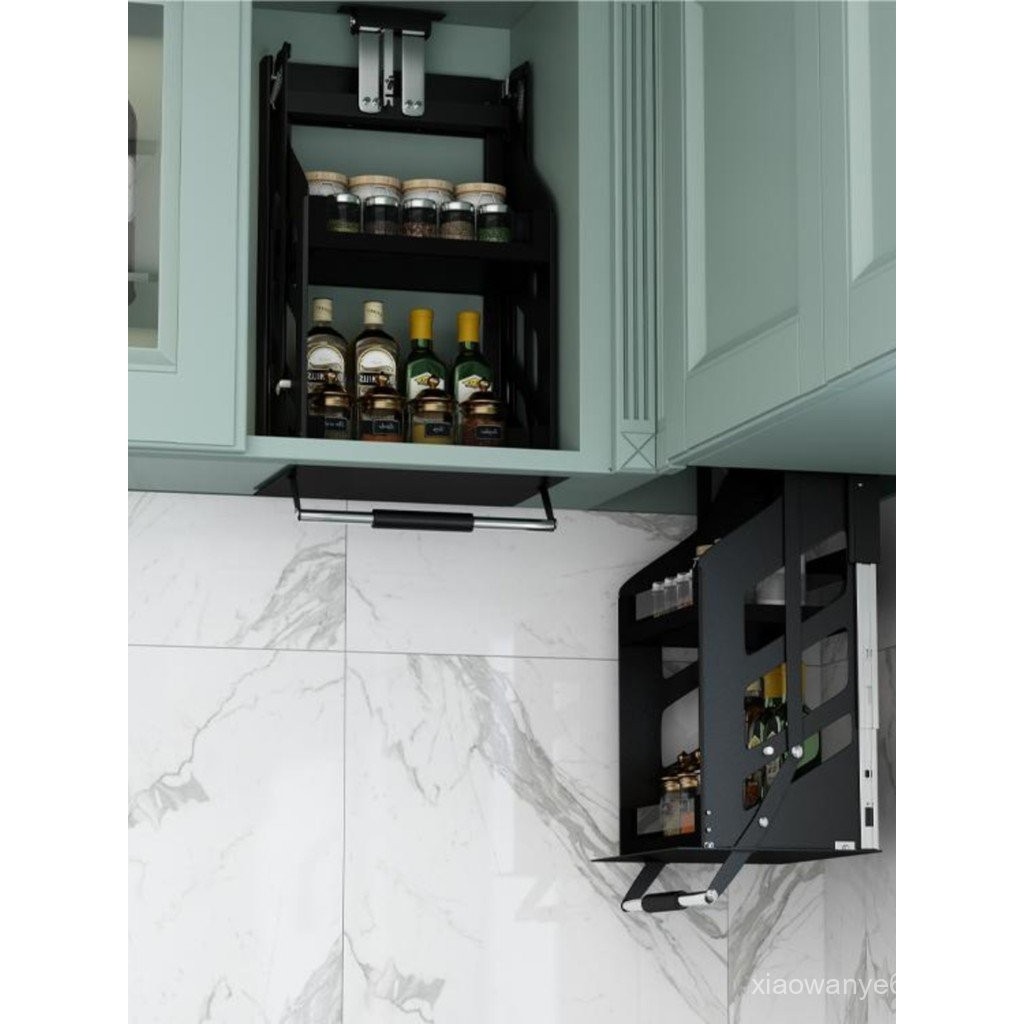 Kitchen Wall Cupboard Lifting Basket Kitchen Space Aluminum Vertical ...