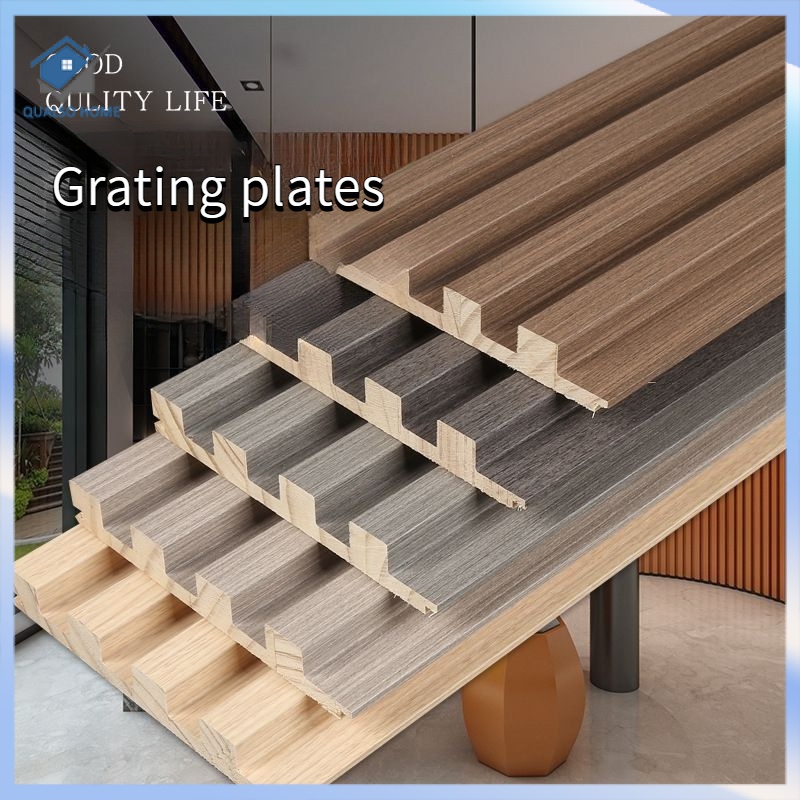 Solid Wood Partition panel Wall panel fluted panel wall board Grille ...