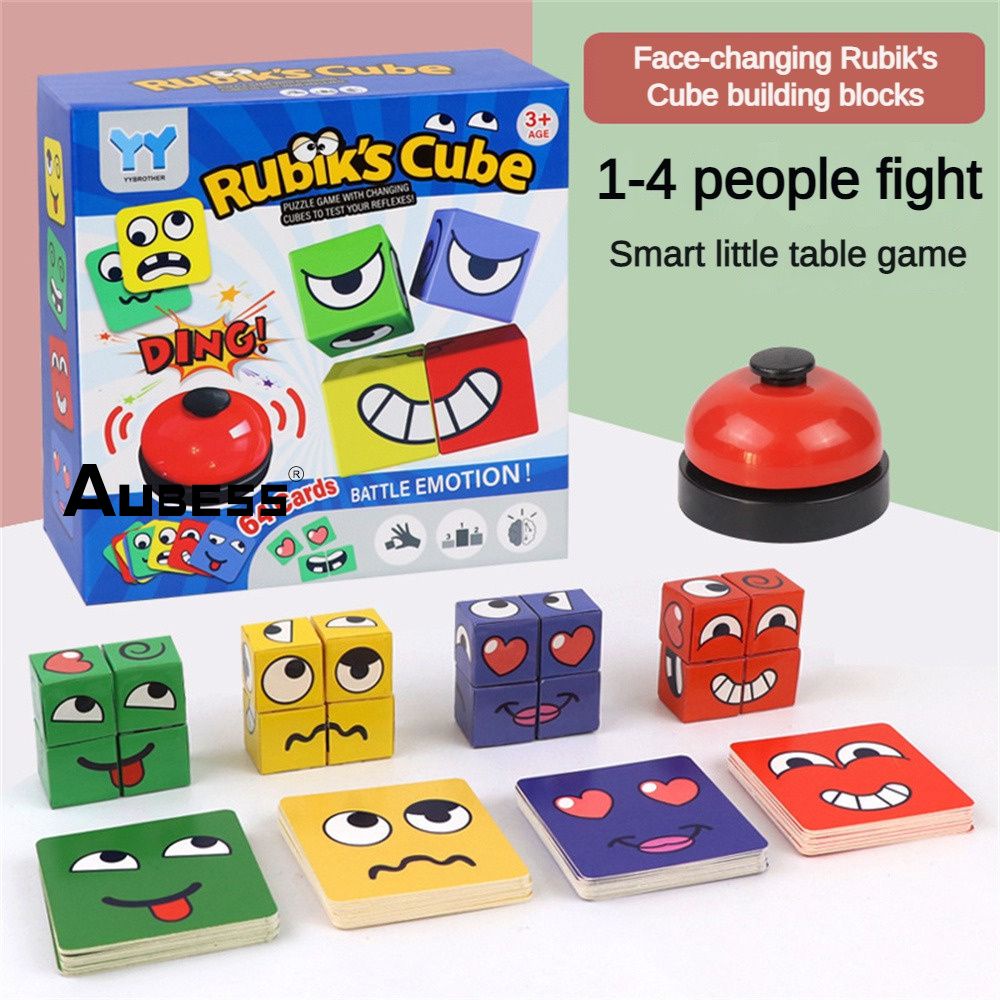 Face-changing Rubik Cube Building Blocks Toddler Puzzle Early Education ...