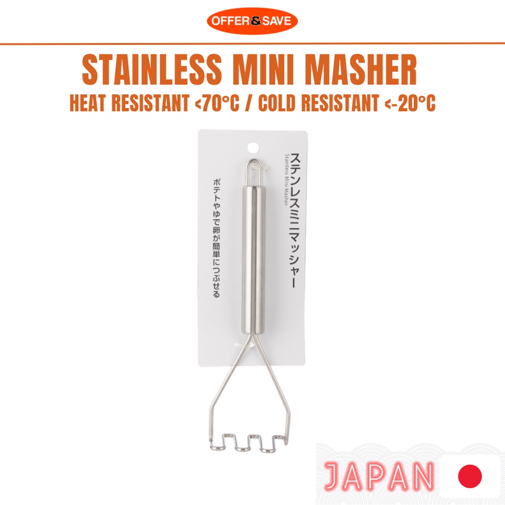Japan Stainless Steel Mini Masher Hand-Held Pressed Potato Masher from ...