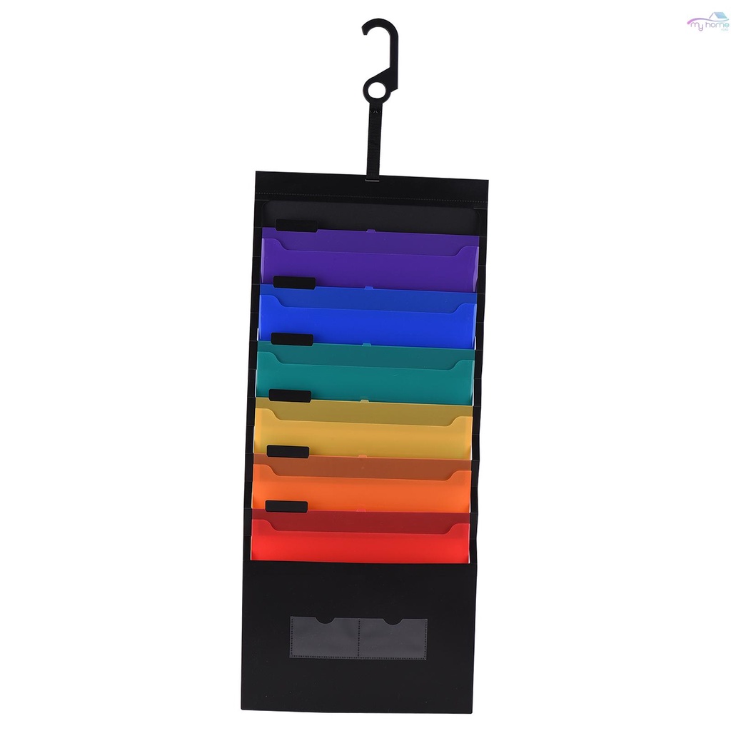 Rainbow Color Wall Organizer Hanging File Folder A4 Size for Home ...