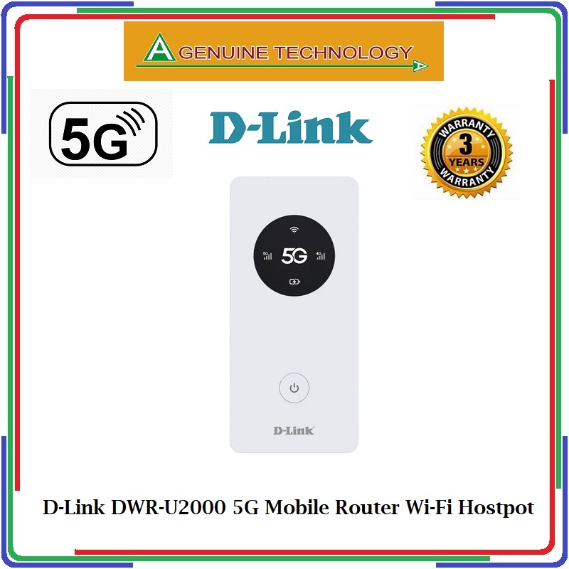 D-Link DWR-U2000 5G Mobile Router Wi-Fi Hostpot | 5G NR SA and NSA MiFi ...