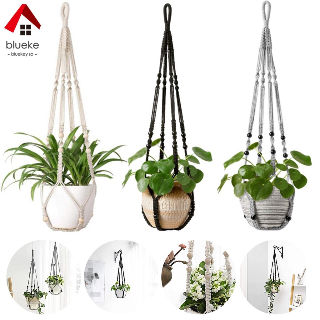 Macrame Plant Hangers Handmade Woven Cotton Rope Plant Pot Holder ...