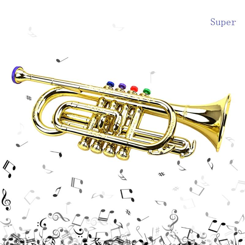 Super Golden Music Educational Children Trumpet Kids Trumpet Plastic ...
