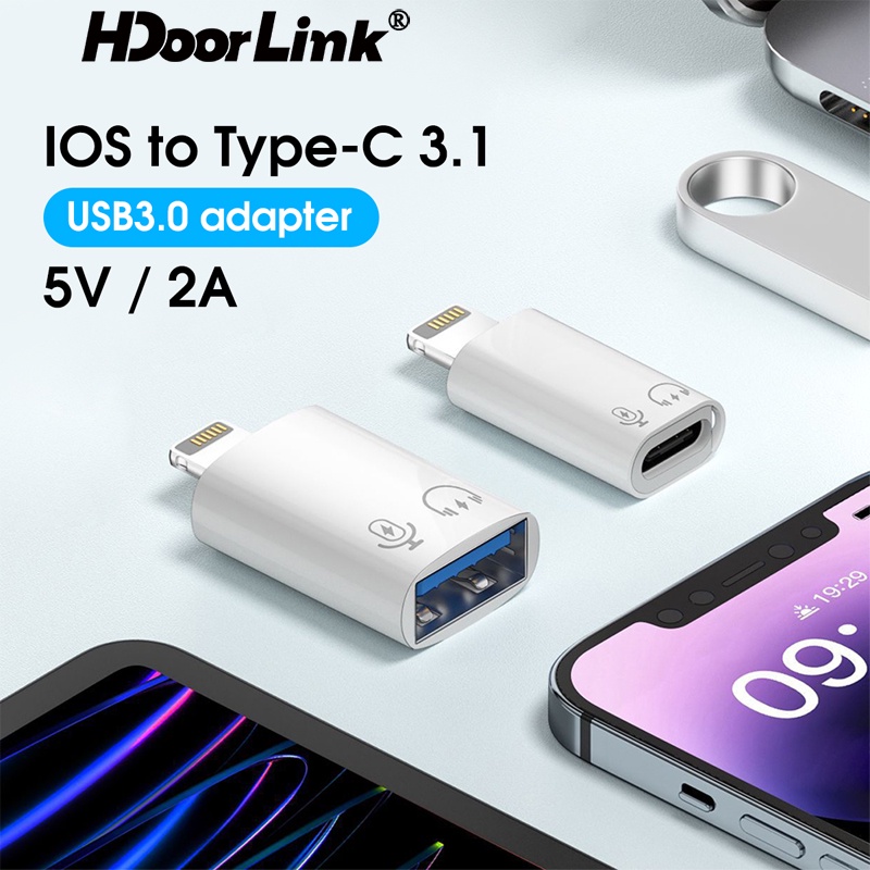 HdoorLink Type C Adapter for Ios 8pin Male To Usb 3.0/3.1 Adapter ...