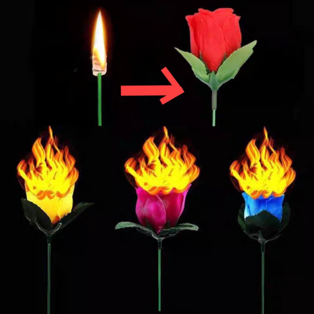 Creative Torch To Flower Fire Rose Professional Magician Bar Mystical ...
