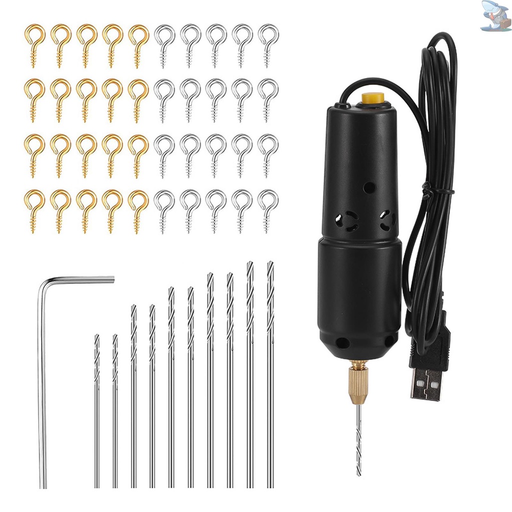 [New] Drill Set Resin Electric Mini Drill with 10pcs Drills Bits 100pcs ...