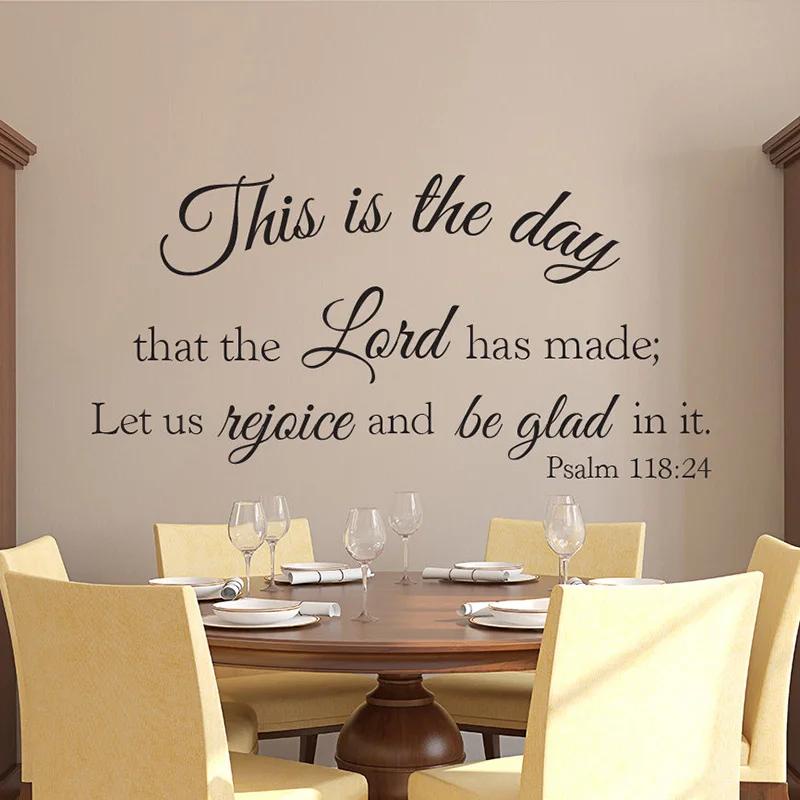 Christian Scripture Vinyl Wall Decal Quotes Psalm 118:24 “This Is the ...