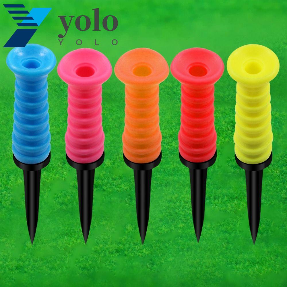 YOLO Golf Tees 3.26inch 5 colors Stability Tees Golf Training Aid Golf ...