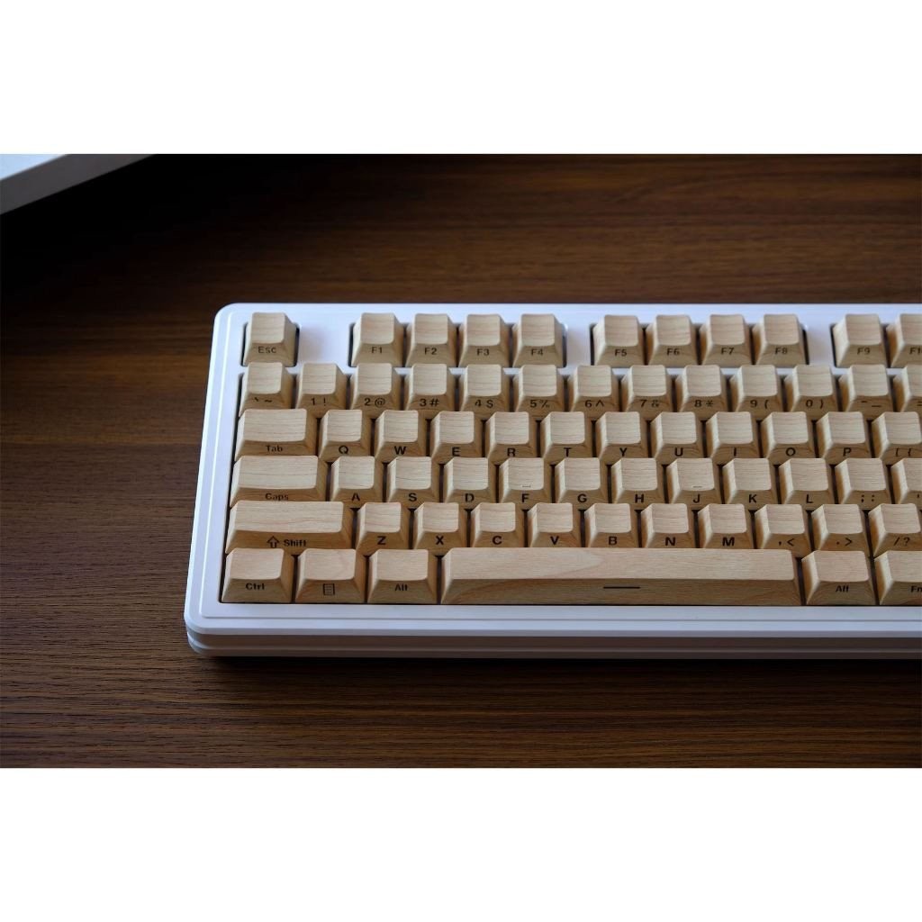 GMK Wood Grain side transparent keycap Set 136 key PBT CHERRY Two-color ...