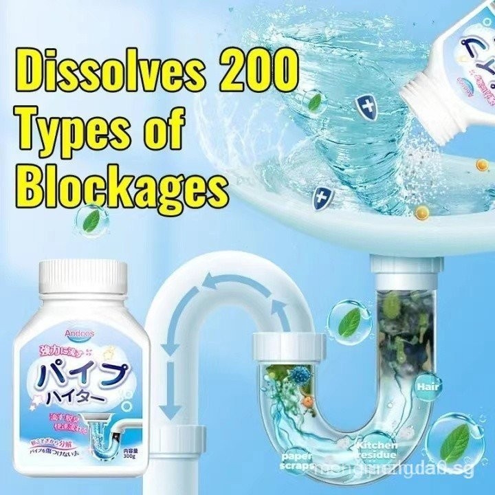 【SG local send】Japan Powerful Sink Drainer Cleaner Pipe Cleaner Anti ...